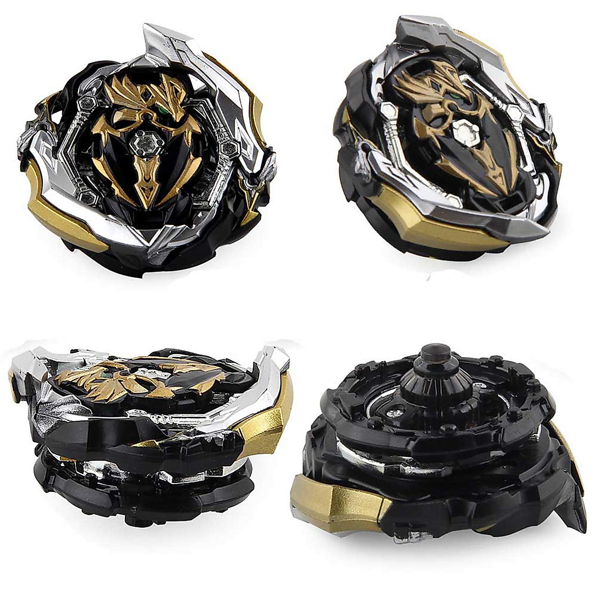 Bey Battle Burst Blade GT B-150 Union Achilles Cn Xt Black Left and Right Launcher Handle Starter Set Gaming Battling Top God Bay LR Bey Launcher Spinning Toys Gift for Boy