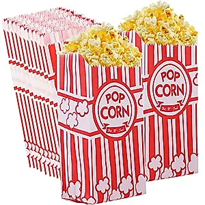 300 Pieces 1 oz Popcorn Paper Bags Small Pop Corner Bags Individual Servings for Popcorn Machine Party Disposable Pop Corn Storage Bag