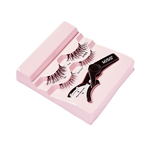 KISS Magnetic Lash 02, Synthetic False Eyelashes with Magnets Under and Over Your Upper Lashes, No Glue Needed, Lightweight, Reusable, Contact Lens Friendly, Cruelty Free, with Lash Applicator, 1 Pair