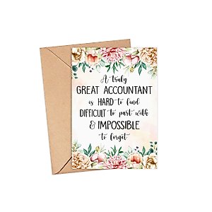 Emily gift Accountant Card - Accountant Leaving Card - A Truly Great Accountant Is Hard To Find - Farewell Card - Appreciation Card - Retirement Card
