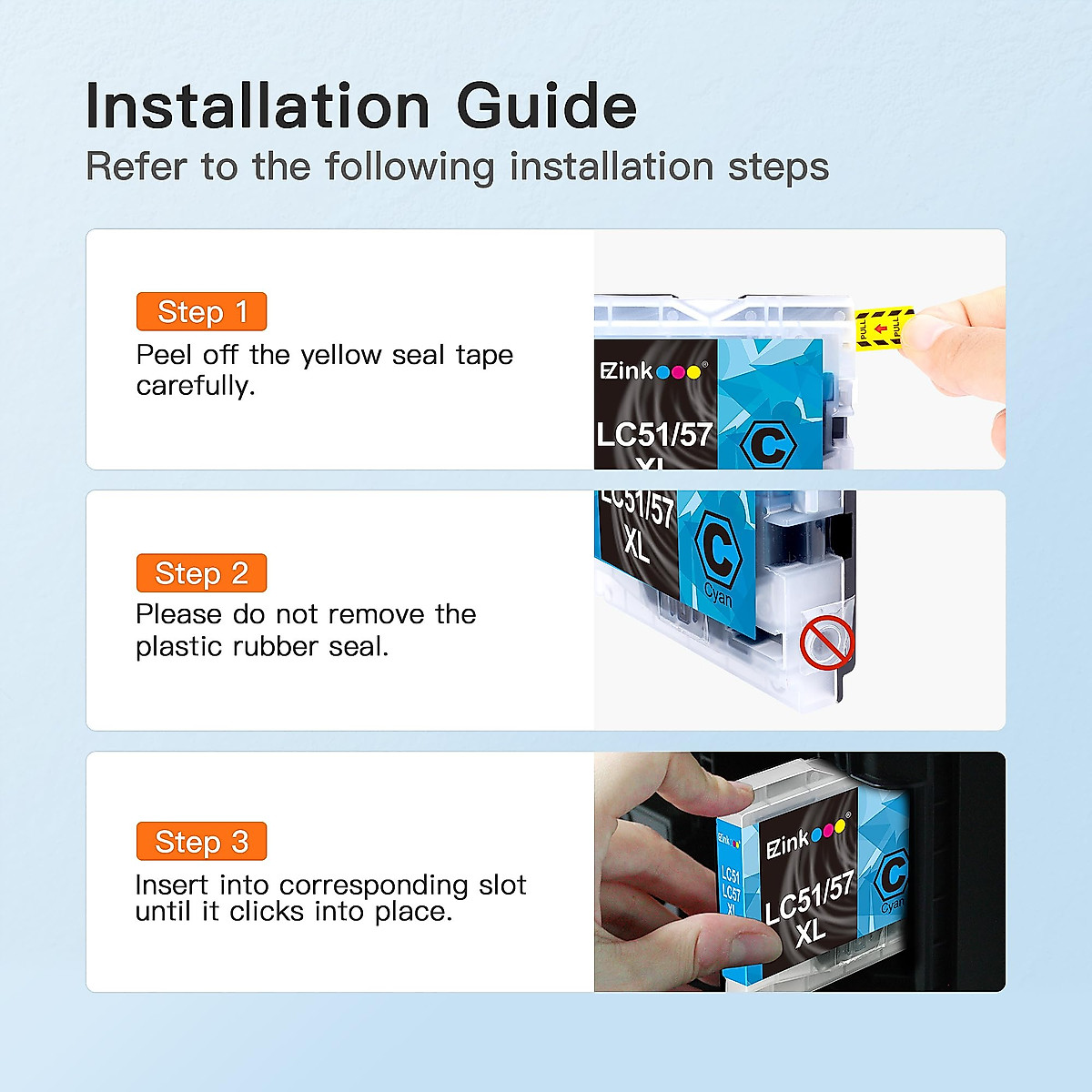 E-Z Ink (TM Compatible Ink Cartridge Replacement for Brother LC51 LC-51 LC51BK LC51C LC51M LC51Y Compatible with MFC-440CN MFC-465CN MFC-665CW Printer (6 Black, 3 Cyan, 3 Magenta, 3 Yellow) 15 Pack