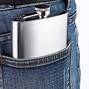 YFS Flask 12oz Steel Stainless Liquor for Men Drinking of Alcohol Whiskey Gift for Men, Leak Proof Pocket Hip Flask with Funnel