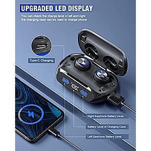 Mix Hero Bluetooth Headphones,IP5 Auto Pairing 200H Stereo Sound True Wireless Earbuds in Ear Bluetooth Earphones Binaural Call Headset with Built in Mic and Charging Case for Sports Running