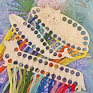 3Pcs Floss Organizer Embroidery Shelf, Cute Animal Shape Embroidery Floss Organizer,Thread Organizers for Cross Stitch Embroidery Thread Holder