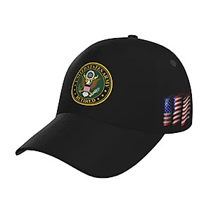 Tavos Army Retired Trucker Hat for Men - Baseball Snapback Cap American Flag