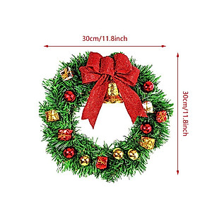 Parrot Mini Drones Refurbished Christmas Door Merry Party Wall Decoration Bell Small Garland Wreath Baby Bed Bell Rattle 4 Pro Plus Drone (Green, One Size)