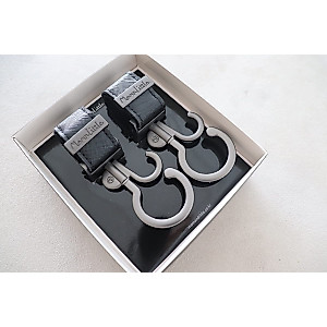 MomnLittle Multi-Purpose 2 Pack Stroller Hooks(Black) Leather Purse & Bags Hooks for Stroller Hook Accessories Bag Holder for Wagon Buggy