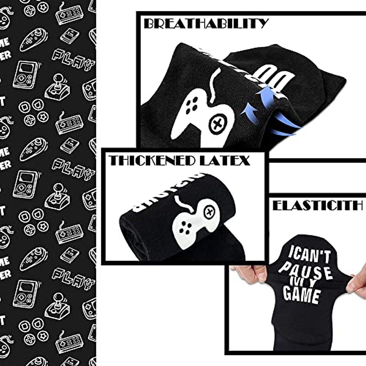 Funny Gaming Socks and LED Magnetic Tool - Stocking Stuffers Gifts for Men Women Teenage