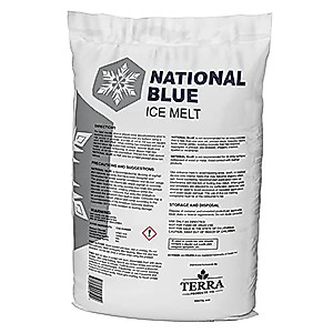 National Blue Ice Melt 20lb Bag - Fast Acting Ice Melter - Pet, Plant and Concrete Friendly, Environmentally Safe - Free of Magnesium Chloride - Melts to -15°F