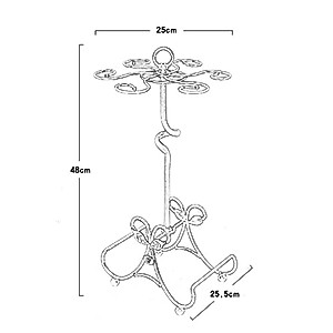 YFQHDD Goblet Holder Wine Bottle Cup Rack Wine Glass Cup Standing with 6 Hooks Stainless Steel Hanging Drinking Glasses Decoration