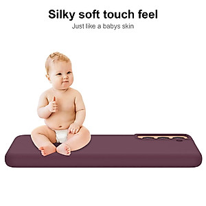 DEENAKIN Compatible with Samsung Galaxy S21 Case,Soft Flexible Silicone Gel Rubber Bumper Cover,Slim Fit Full Body Shockproof Protective Phone Case for Samsung Galaxy S21 Nice Wine Red