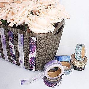 Washi Tape 33 Feet Long Each Roll DIY Japanese Masking Tape Decorative Masking Tape Scrapbooking Tape for Arts Crafts Office Party Supplies and Gift Wrapping