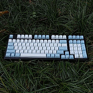 mintcaps Dreams Blue White Keycaps Set 121 Keys Cherry Profile Doubleshot Custom Keycaps for Cherry MX Gateron Kailh Switches Mechanical Keyboards
