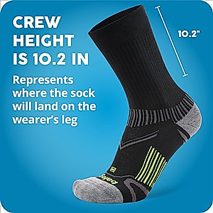 Balega Enduro Reflective Arch Support Performance Quarter Athletic Running Socks for Men and Women, Multi-neon, Medium