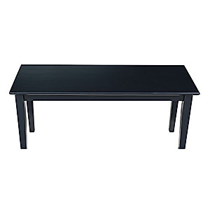 International Concepts Shaker Styled Bench RTA, Black