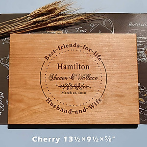 Gifts for Wedding or Anniversary, Personalized Wooden Cutting Board for Engagement, bridal shower, Present for Couple, Bride, Groom