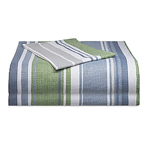 XLNT Twin Size Bedding | Duvet Cover | 3 Piece Set | Comforter Cover | Bed Sheet | Pillow Cover | Soft Cotton Blend | Machine Washable | Designed | Riptide Blue Green