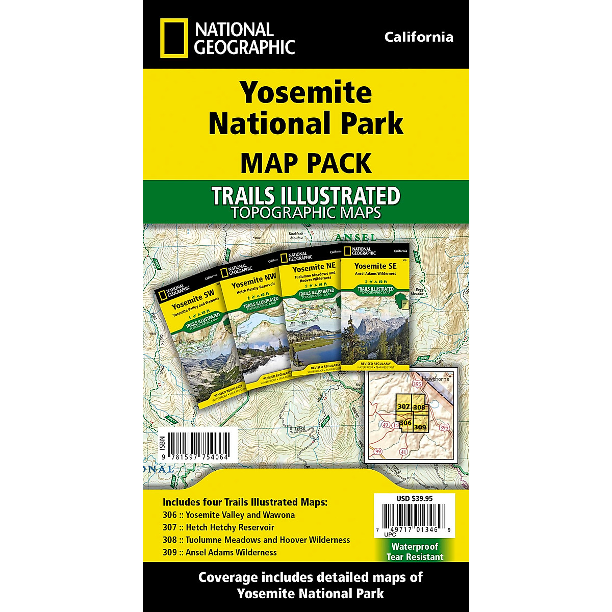 Yosemite National Park [Map Pack Bundle] (National Geographic Trails Illustrated Map)