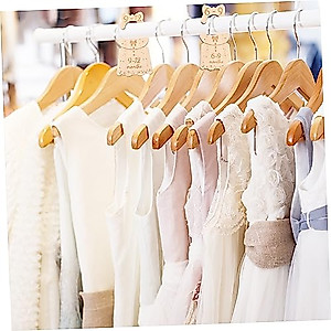 Cabilock 7pcs Closet Divider Kids Wooden Hangers Toddler Hangers Hangers Closet Dividers Baby Hangers Baby Closet Organizer Wood Clothes Rail Wardrobe Baby Hangers for Closet