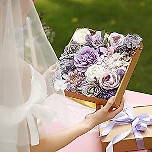 Serra Flora Artificial Flowers Combo for DIY Centerpieces Arrangements Wedding Bridal Bouquet Table Chair Candle Holder Baby Shower Cake Flower Home Decor