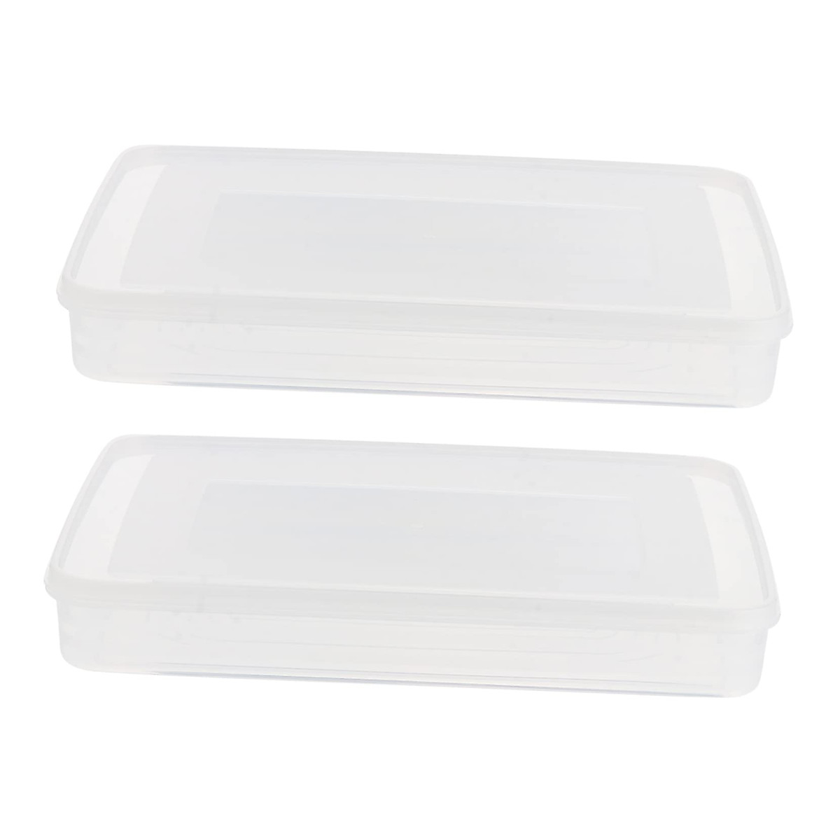 VINTORKY 2Pcs Refrigerator Dumpling Storage Box Sealing Holder for Freezing Dumplings Food Organizer Container for Deep Freezer with Lids