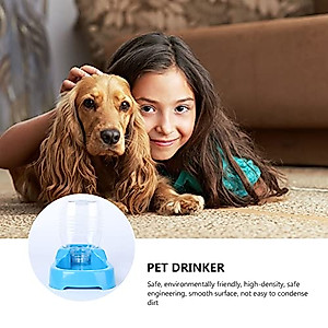 Mipcase Dog Water Feeder, Dog Water Dispenser Large, Automatic Pet Food Water Dispenser Plastic Food Feeding Bowls for Dogs Cats (Blue)