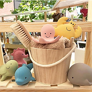 Tikiri Toys Ocean Buddies Whale Natural Rubber Rattle (Gray)