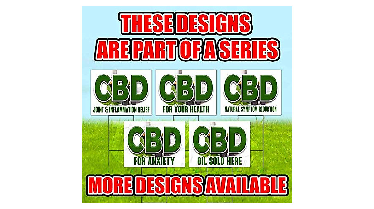Durable CBD Yard Sign - 18"x24" for Advertising