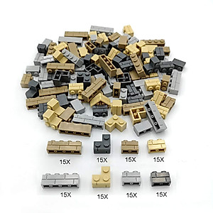 ZHX DIY Block Wall Brick Block City Building Brick Parts and Pieces Compatible with Major Brands Blocks Kid Creative Toys Gifts 120 PCS Multi Color