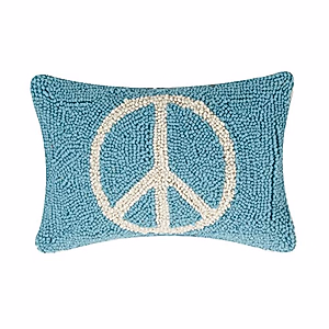 Peking Handicraft 30JES1480C12OB Peace Hook Pillow, 12-inch Length, Wool and Cotton