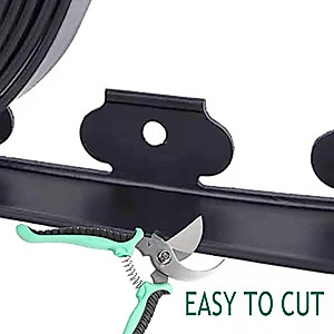 Landscape Edging; 20ft No Dig Garden Edging with 20 Stakes for Lawn ,Flower Garden ,Grass,The Yard,Lawn Edging 2 Inch Tall(Black, 20FT)