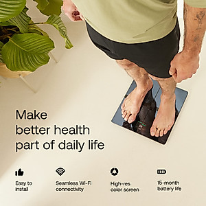 Withings Body+ Smart Wi-Fi bathroom scale - Scale for Body Weight - Digital Scale and Smart Monitor Incl. Body Composition Scales with Body Fat and Weight loss management, body scale