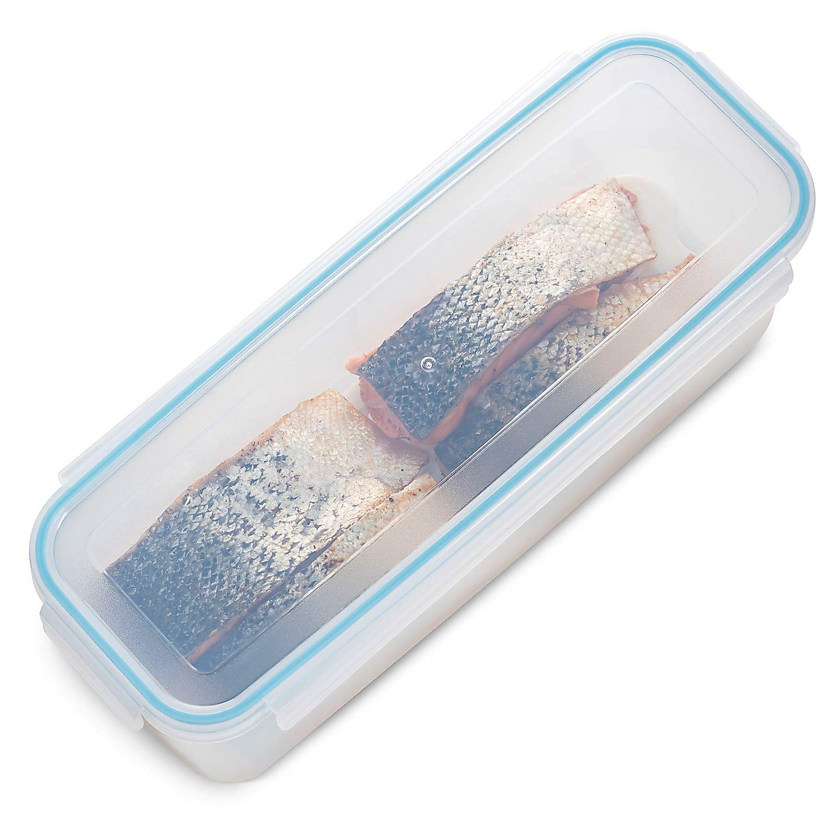 Komax Biokips Fridge Storage Containers – Airtight Fridge Organizers and Storage Clear Containers w/Dripping Tray – Meat, Veggie, or Fruit Storage Containers for Fridge (2-Pack, 118 oz)