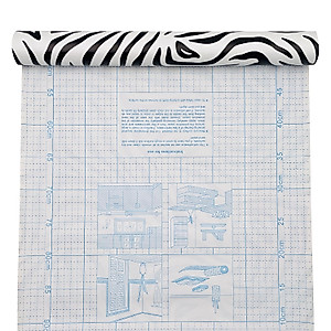 LovingWay Black White Shelf Liner 17.7x177 Inch Zebra Animal Print Drawer Lining Paper Self-Adhesive New Year Home Decorations