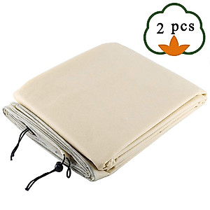 ETSAMOR Plant Covers Freeze Protection 47”X 71” 2 Pack Winter Plant Frost Cover Plant Protection Cover Warm Frost Cloth Blanket Garden Fabric Protect Fruit Potted Plant from Freezing and Animal Eating