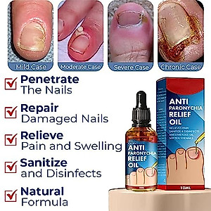 2PCS German Toenailplus Anti Paronychia Relief Oil, Anti Paronychia Relief Oil, Toe and Fingernail Repair for Damaged Discolored Thick Nails