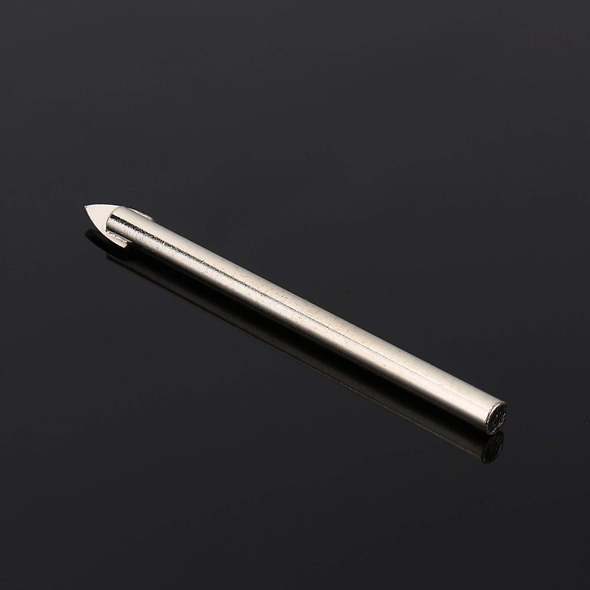 10Pcs 6mm Carbide Alloy Spear Head Drill Bit Tile Glass Ceramic Mirror Drill Bit U-Shaped Groove Desigh Tungsten Carbide Drill Bit Set Triangle Spear Point Head Glass Hex-Shank Drill Bits