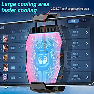 Active Cooling Fan Mobile Phone Radiator for Playing Games Watching Videos Cooler Controller Compatible for Universal iPhone/Android Smartphone