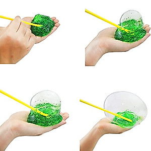 Fruit Slime Kit with Charms, 1 Pack 70ml Various Soft and Stretchy Crystal Mud Stress Relieve Sensory Toy Green Slime Toy