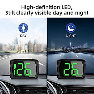 AWOLIMEI Car Hud GPS Speedometer，Head Up Display for Cars with Speed、Mph，USB Plug and Play，Suitable for All Car