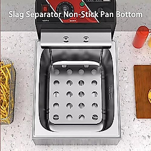 Commercial Deep Fryers, Electric Deep Fryer, Detachable Large Capacity Stainless Steel Electric Oil Fryer with Temperature Control, for Restaurant Home Kitchen (Color : 20L)