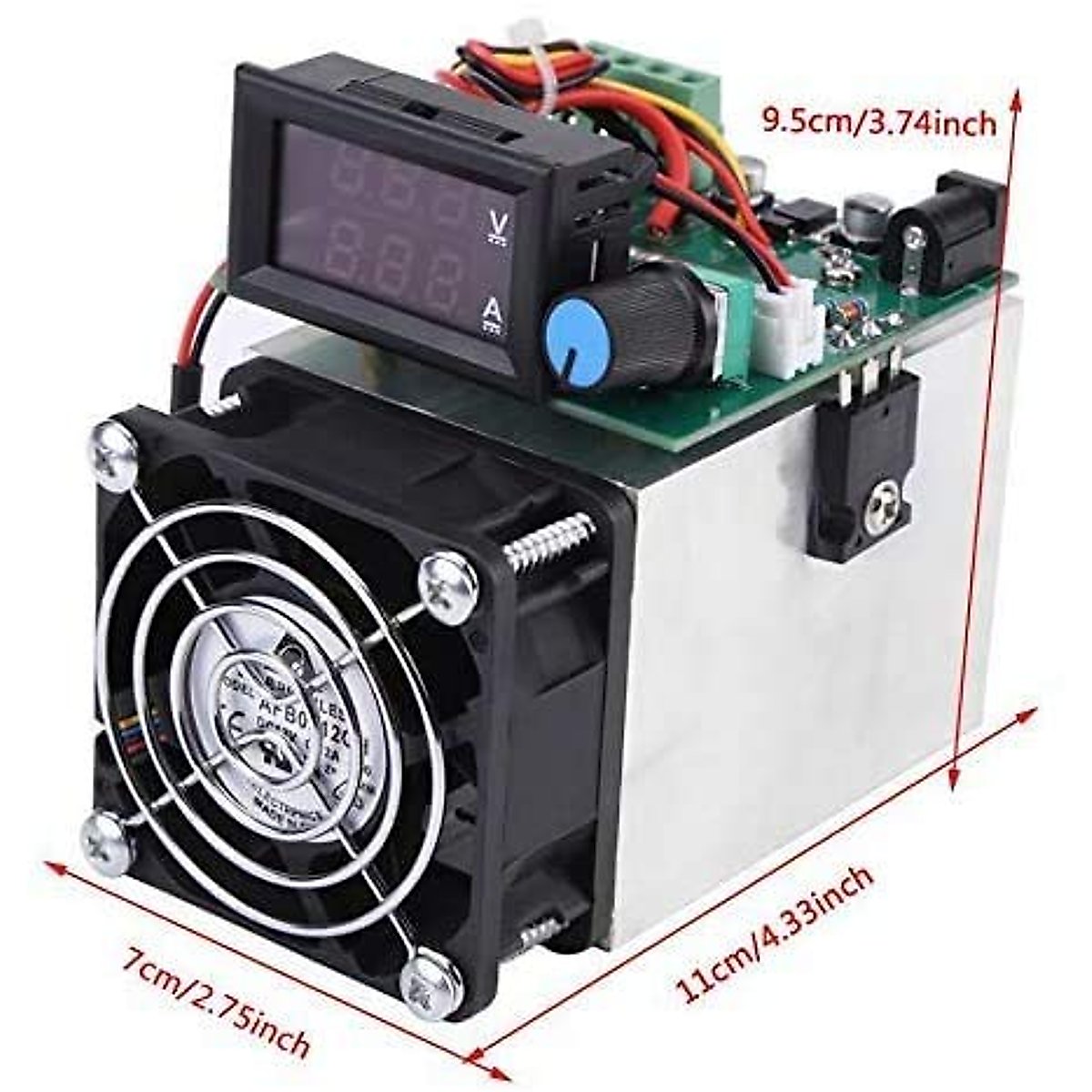 ZYM119 Electronic Load 0-10A 100W DC 12V Discharge Battery Capacity Tester Testing Module High Speed Fan Electronic Load 100W Circuit Board