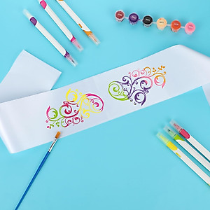 Prasacco 2 Pcs White Blank Sash, Plain Satin Sashes Satin Sashes for Pageants Mommy Sash Birthday Sash Bride Sash for Pageants Senior Graduation Wedding Party DIY Supplies(2)