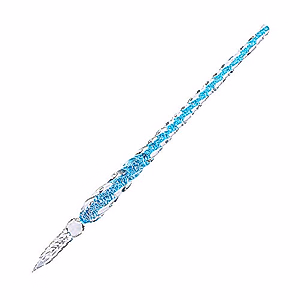 molshine Handmade Glass Dip Pen Crystal Calligraphy Pen Signature Dipped Pen for Artist Women Men Teens,Writing Drawing Decoration Gifts (blue)