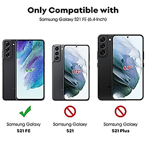 JETech Screen Protector for Samsung Galaxy S21 FE 5G with Camera Lens Protector, Easy Installation Tool, Tempered Glass Film, Fingerprint ID Compatible, 2-Pack Each