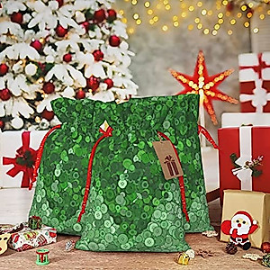 Drawstrings Christmas Gift Bags Button-Love-Heart Presents Wrapping Bags Xmas Gift Wrapping Sacks Pouches Medium