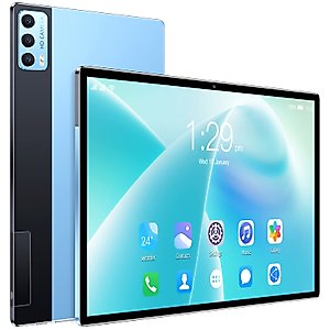 10 Inch HD Android Tablet - 1g+16g WiFi Call Game Dual Camera Hd Display, 24.0 Million Hd Rear Cameras + 48mp Front Camera Android 6.0 Dual Card 4000mah Large Capacity Battery (Blue)