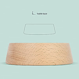Niteangel Wooden Hamster Feeding Bowl - Small Animal Food Dish for Dwarf Syrian Hamsters Gerbils Mice Degus or Other Similar-Sized Small Pets (Hammy Pattern, for Syrian)