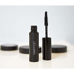 Harvest Natural Beauty - Lengthening Organic Mascara- 100% Natural and Certified Organic- Non-toxic, Vegan and Cruelty-Free - Black Mascara