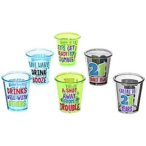 21st "Happy Birthday" Shot Glass Set